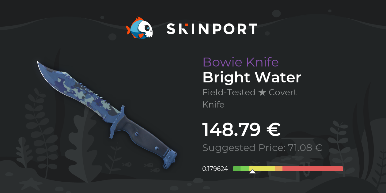 Bowie Knife | Bright Water (Field-Tested) - Counter-Strike 2 - Skinport