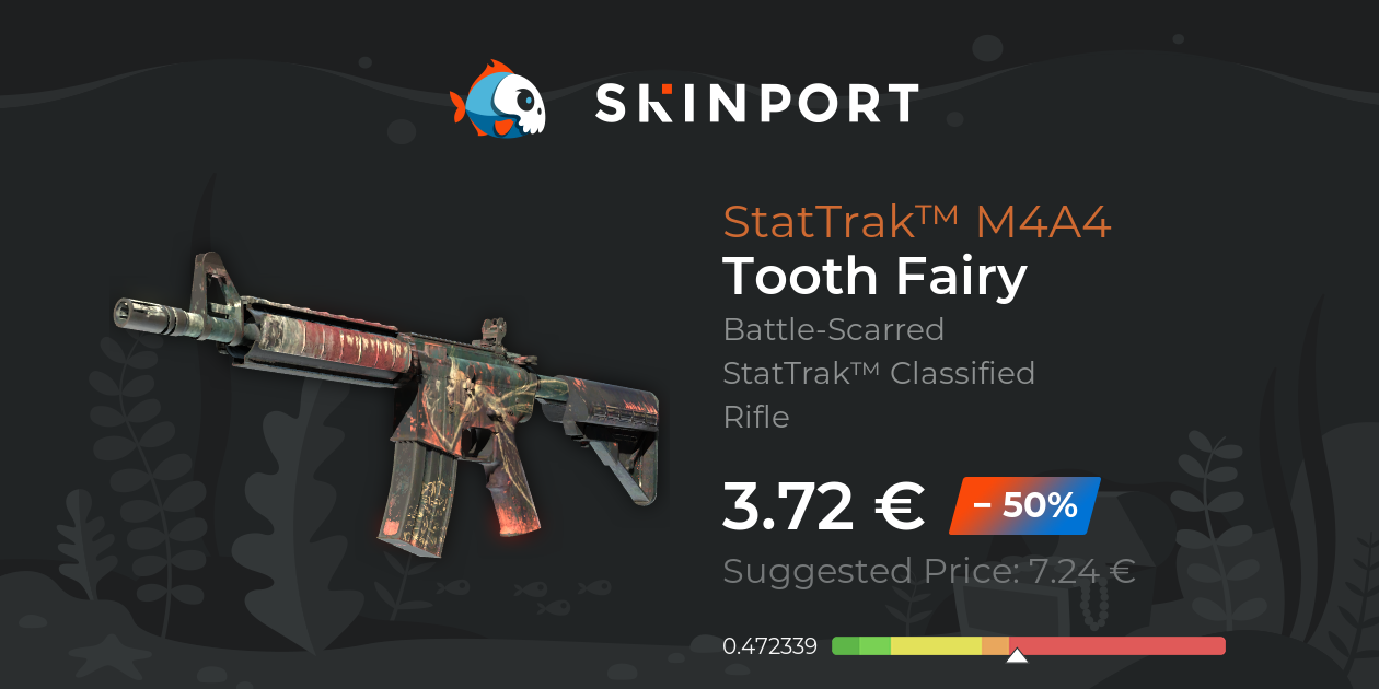 StatTrak™ M4A4 | Tooth Fairy (Battle-Scarred) - Counter-Strike 2 - Skinport