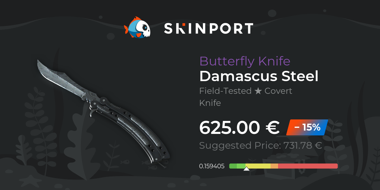 Butterfly Knife | Damascus Steel (Field-Tested) - Counter-Strike 2 ...