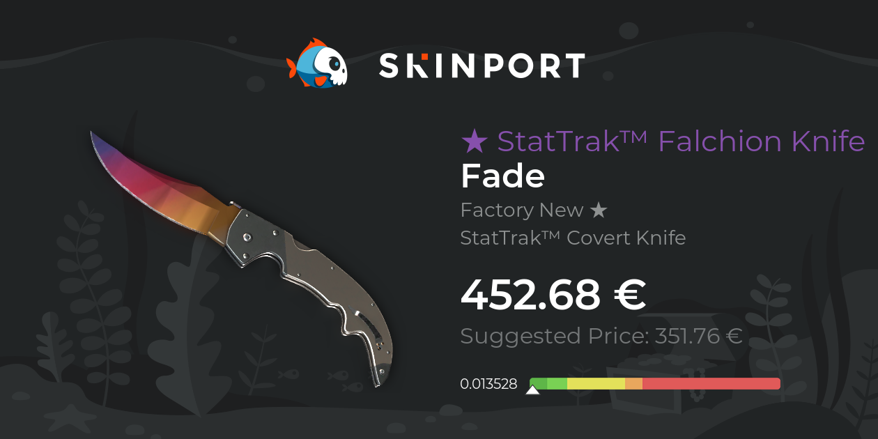 StatTrak™ Falchion Knife | Fade (Factory New) - Counter-Strike 2 - Skinport