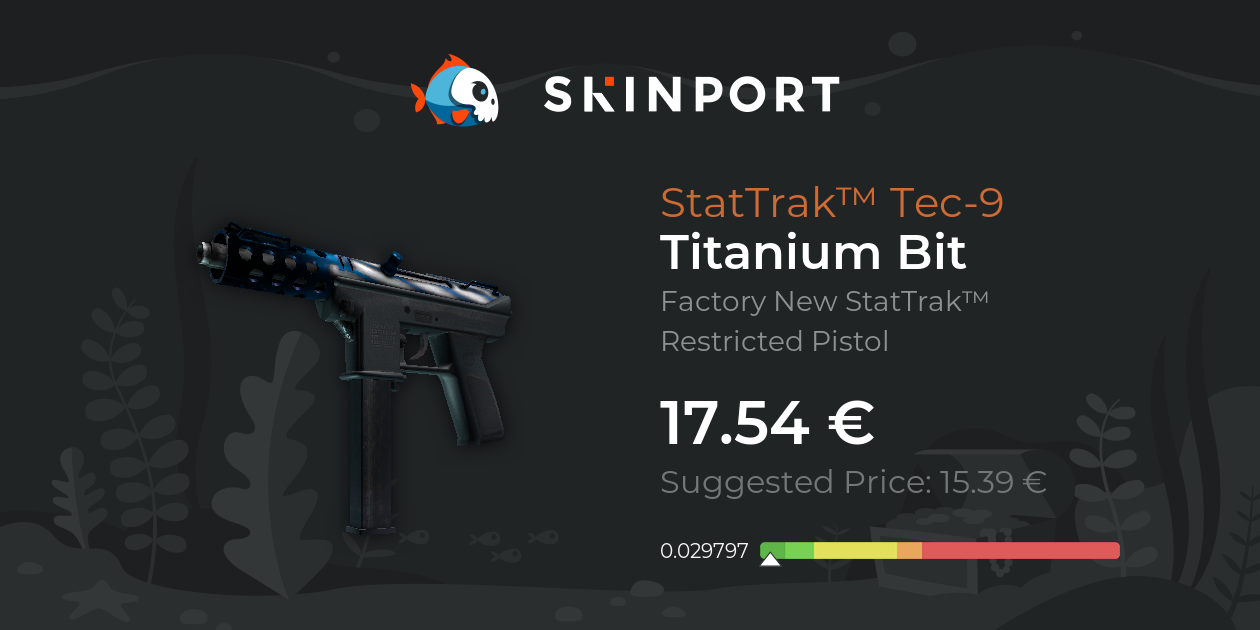 StatTrak™ Tec-9 | Titanium Bit (Factory New) - CS2 - Skinport
