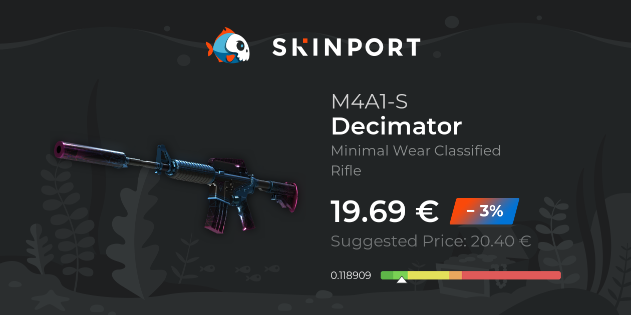 M4A1-S | Decimator (Minimal Wear) - Counter-Strike 2 - Skinport