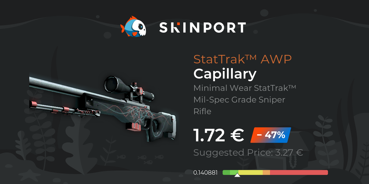 StatTrak™ AWP | Capillary (Minimal Wear) - Counter-Strike 2 - Skinport