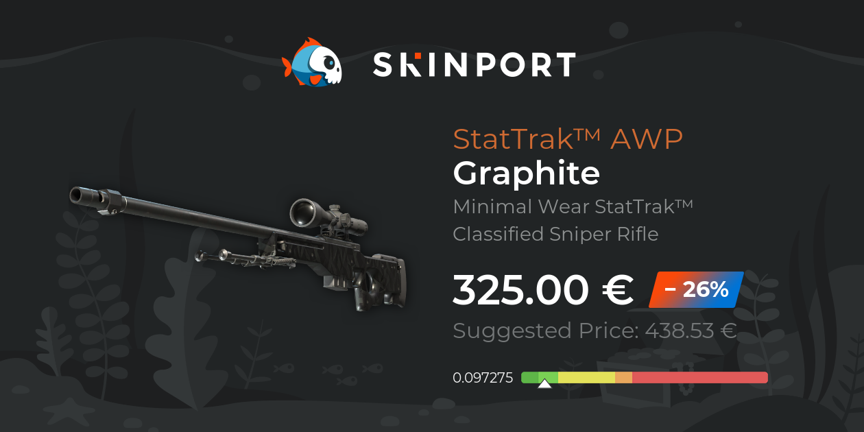 StatTrak™ AWP | Graphite (Minimal Wear) - Counter-Strike 2 - Skinport