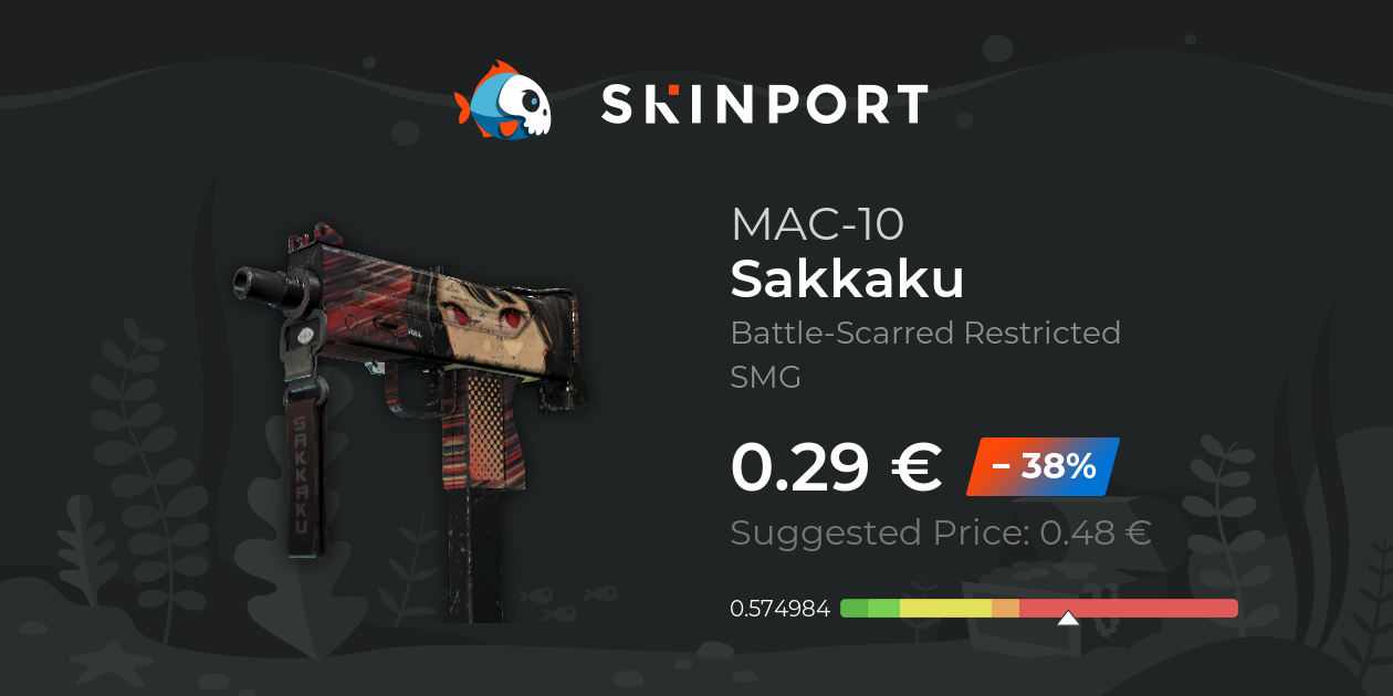 MAC-10 | Sakkaku (Battle-Scarred) - Counter-Strike 2 - Skinport