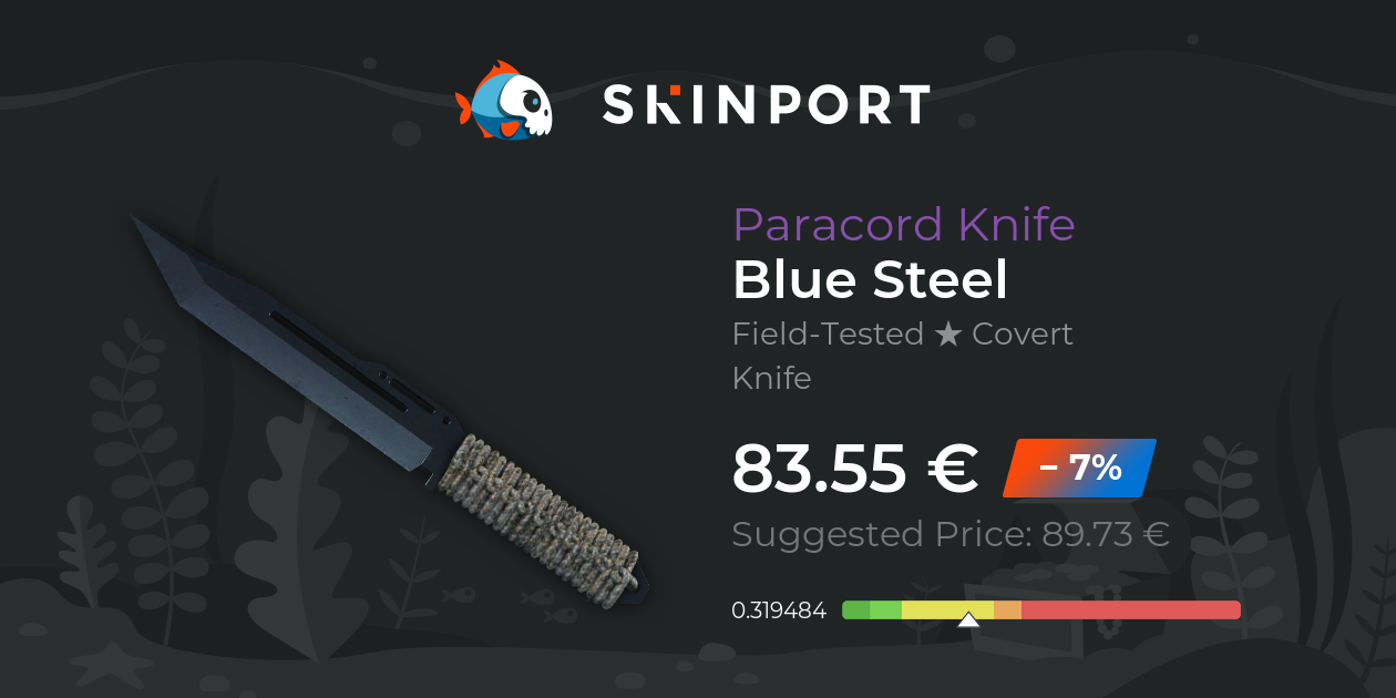 Paracord Knife | Blue Steel (Field-Tested) - Counter-Strike 2 - Skinport