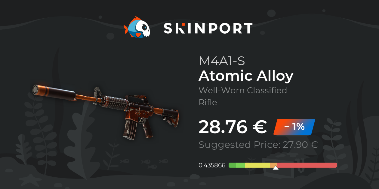 M4A1-S | Atomic Alloy (Well-Worn) - Counter-Strike 2 - Skinport