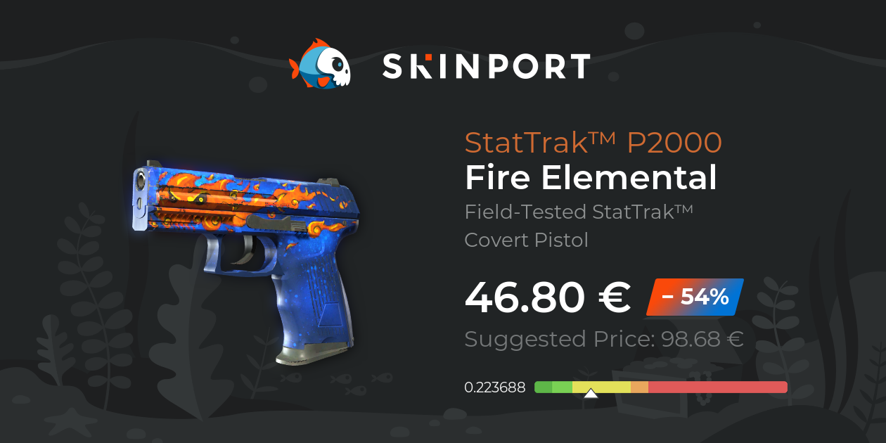 StatTrak™ P2000 | Fire Elemental (Field-Tested) - Counter-Strike 2 ...
