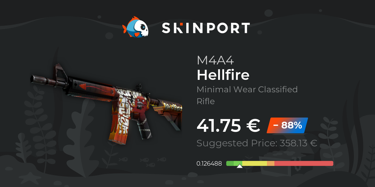 M4A4 | Hellfire (Minimal Wear) - CS:GO - Skinport