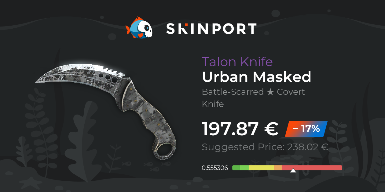 Talon Knife | Urban Masked (Battle-Scarred) - Counter-Strike 2 - Skinport