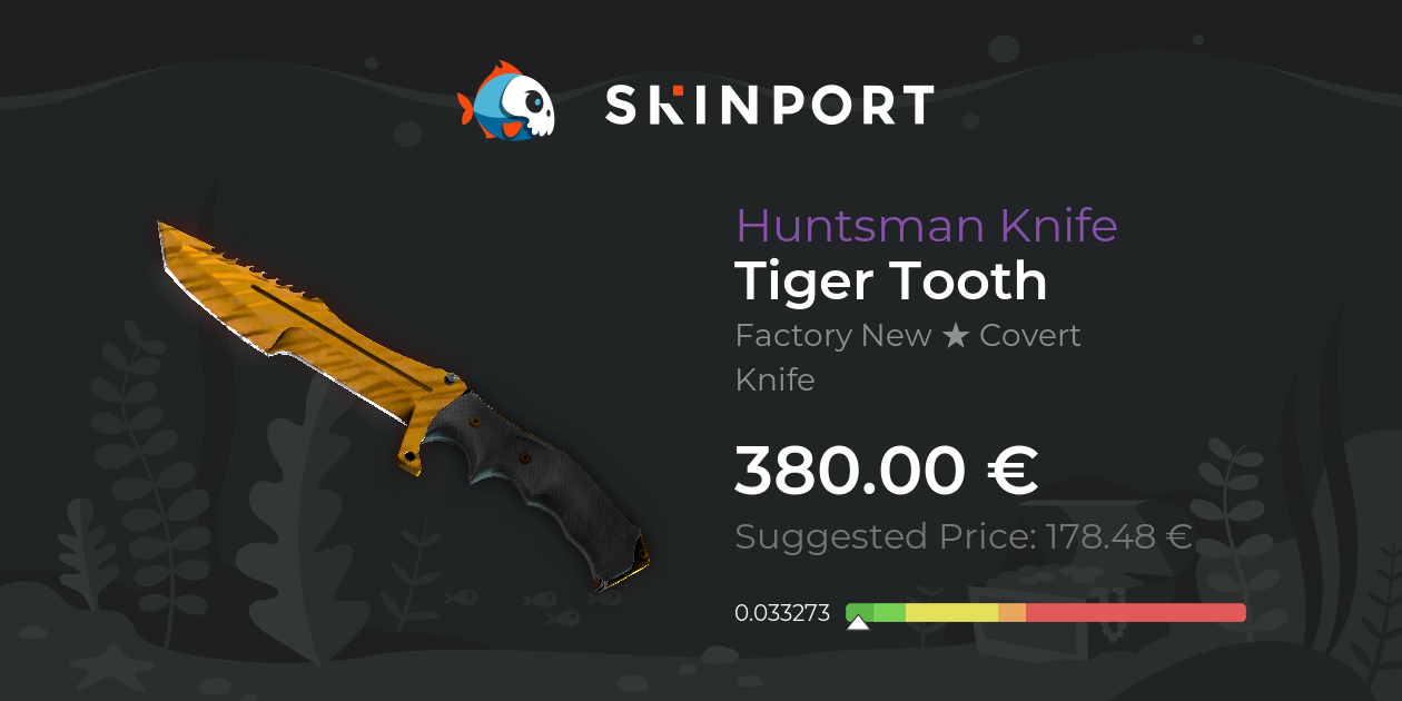 Huntsman Knife | Tiger Tooth (Factory New) - CS:GO - Skinport
