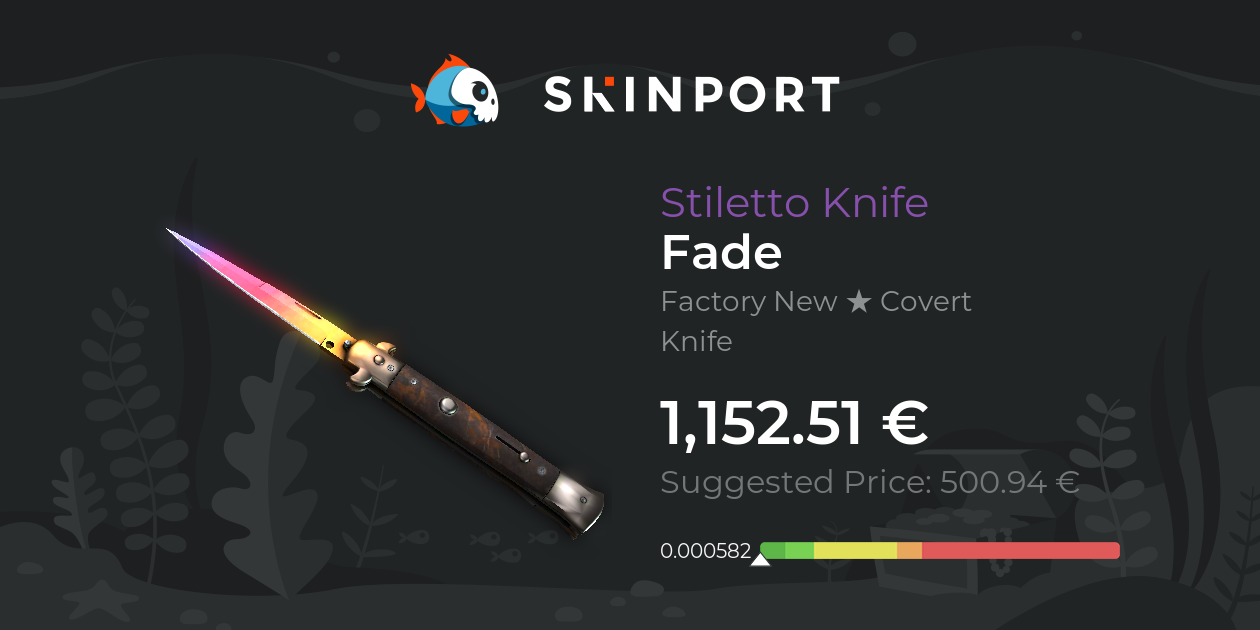 Stiletto Knife | Fade (Factory New) - Counter-Strike 2 - Skinport