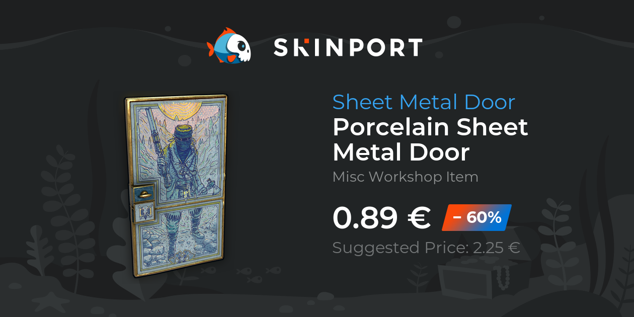 Porcelain Sheet Metal Door - Rust - Skinport