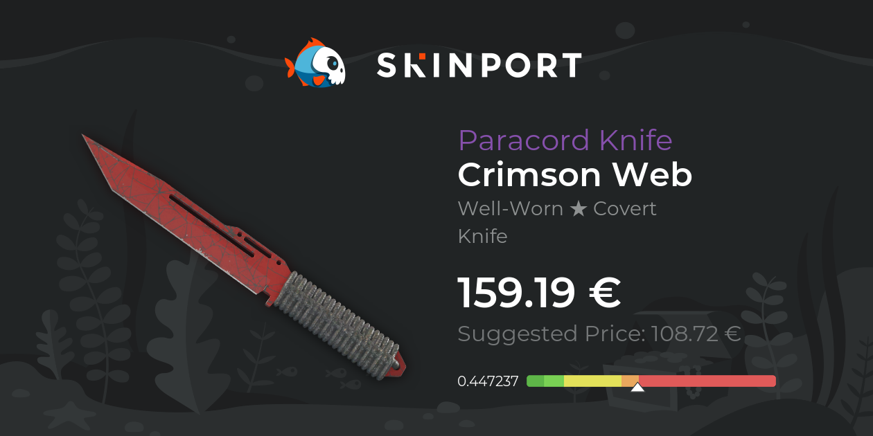 Paracord Knife | Crimson Web (Well-Worn) - Counter-Strike 2 - Skinport
