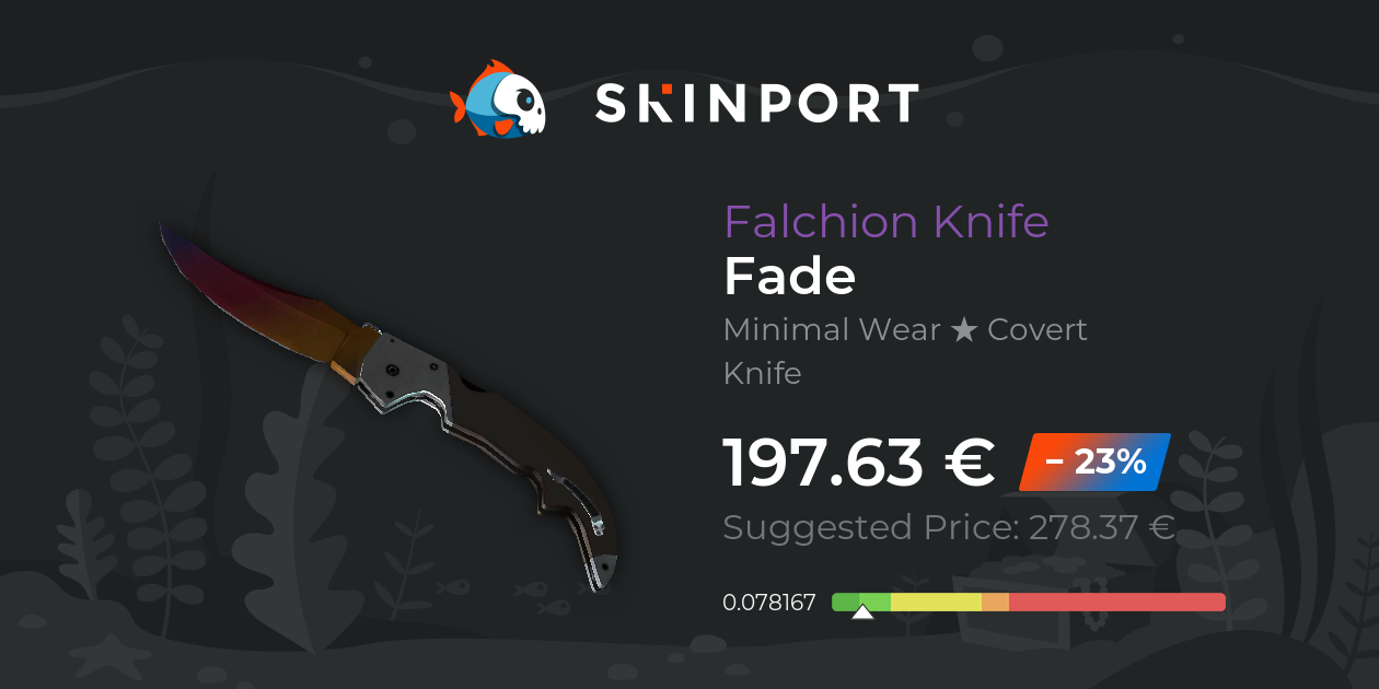 Falchion Knife | Fade (Minimal Wear) - Counter-Strike 2 - Skinport