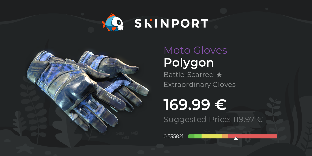 Moto Gloves | Polygon (Battle-Scarred) - Counter-Strike 2 - Skinport