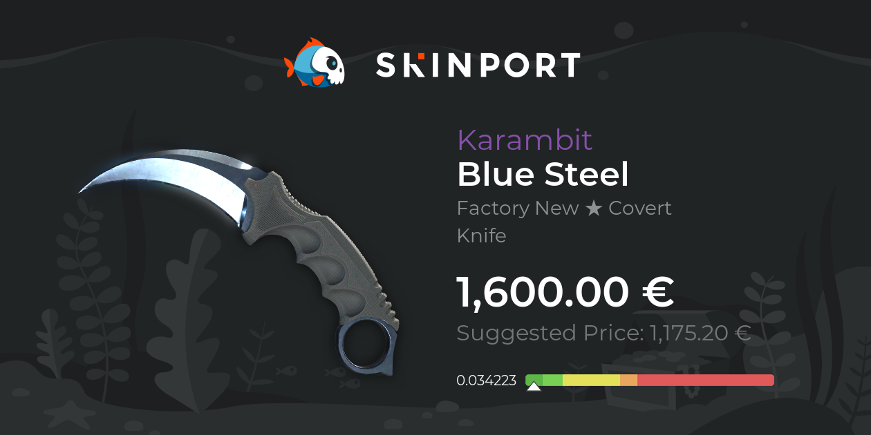 Karambit | Blue Steel (Factory New) - Counter-Strike 2 - Skinport