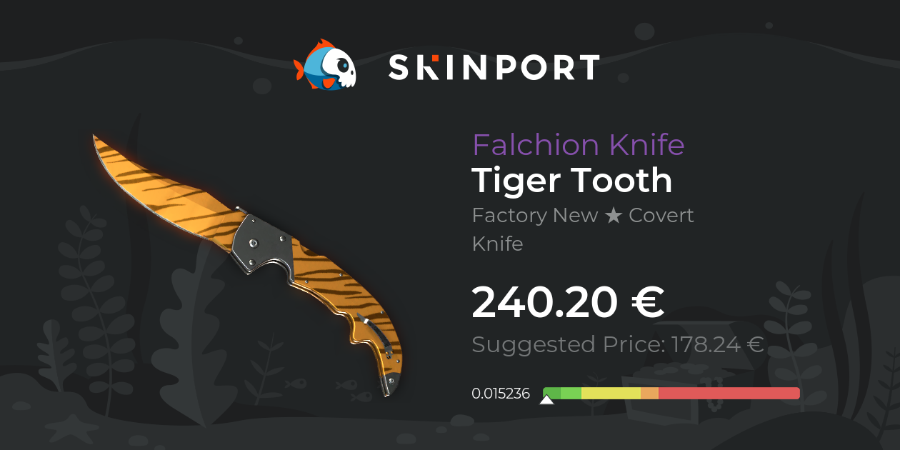 Falchion Knife | Tiger Tooth (Factory New) - Counter-Strike 2 - Skinport