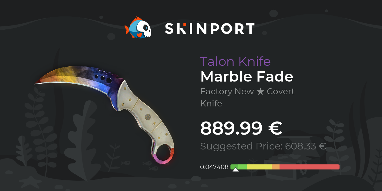 Talon Knife | Marble Fade (Factory New) - Counter-Strike 2 - Skinport