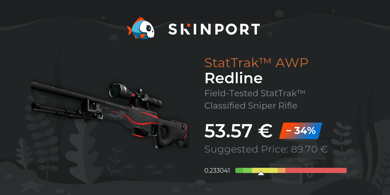 StatTrak™ AWP | Redline (Field-Tested) - Counter-Strike 2 - Skinport