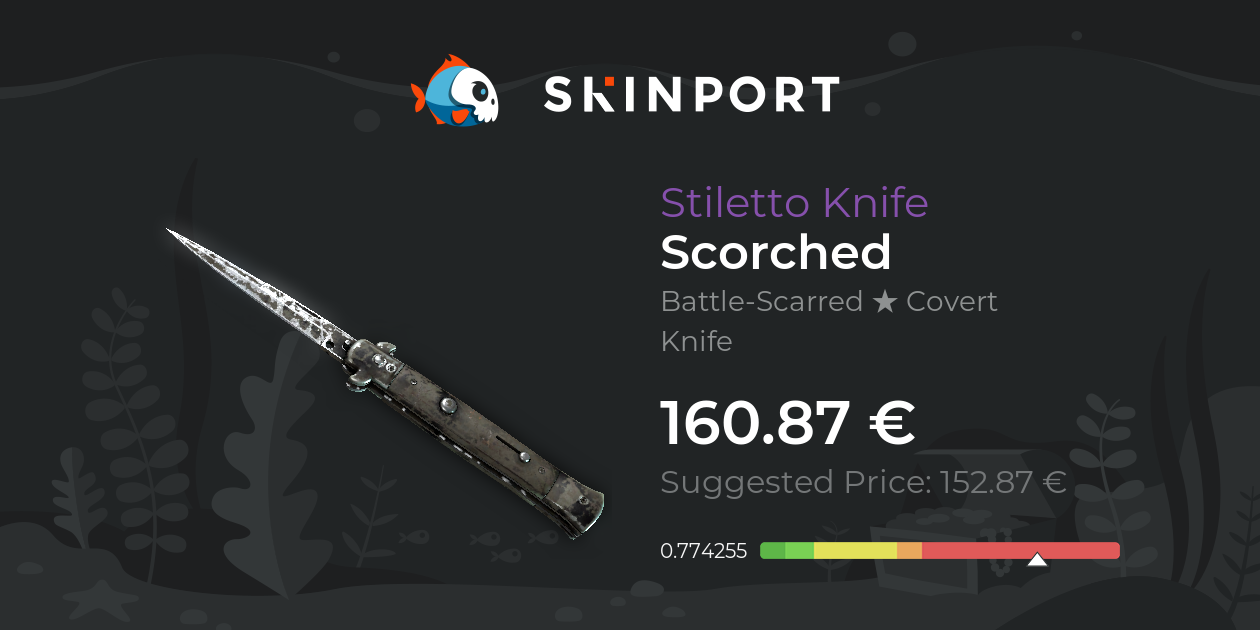 Stiletto Knife | Scorched (Battle-Scarred) - CS:GO - Skinport
