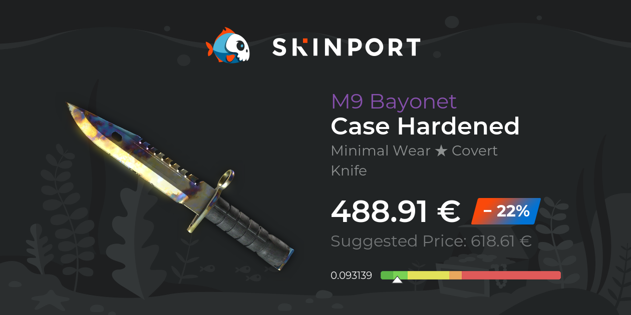 M9 Bayonet | Case Hardened (Minimal Wear) - Counter-Strike 2 - Skinport