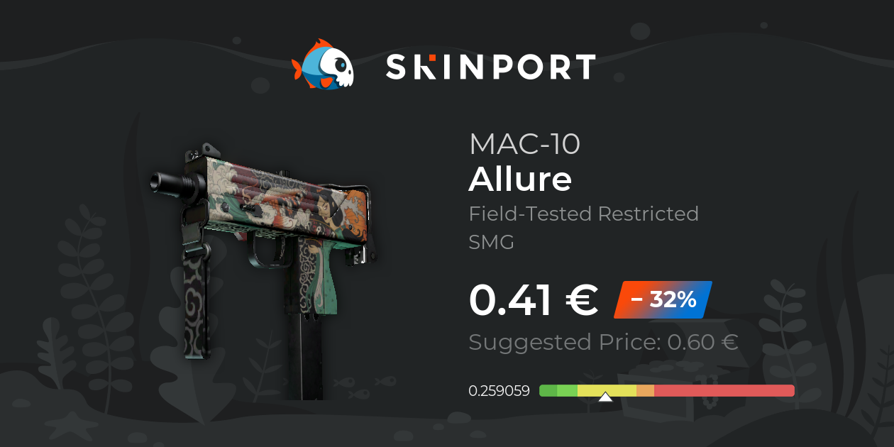 MAC-10 | Allure (Field-Tested) - Counter-Strike 2 - Skinport