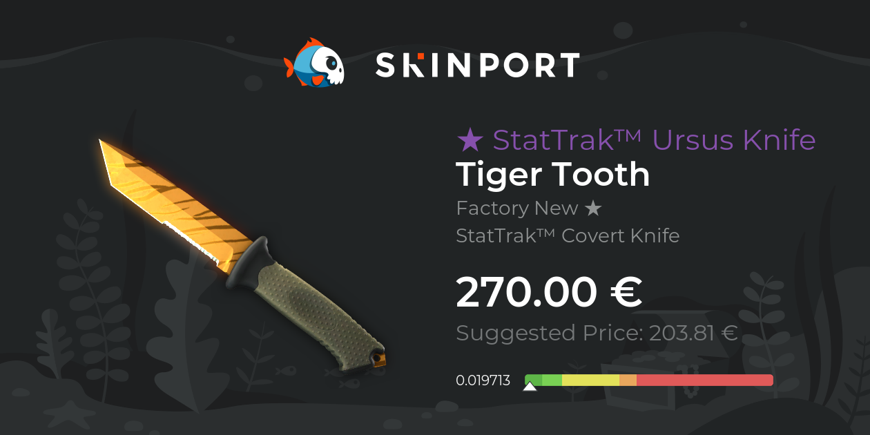 StatTrak™ Ursus Knife | Tiger Tooth (Factory New) - Counter-Strike 2 ...