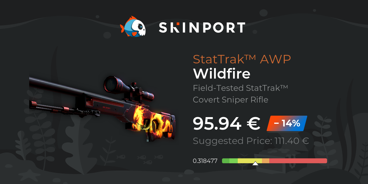 StatTrak™ AWP | Wildfire (Field-Tested) - Counter-Strike 2 - Skinport