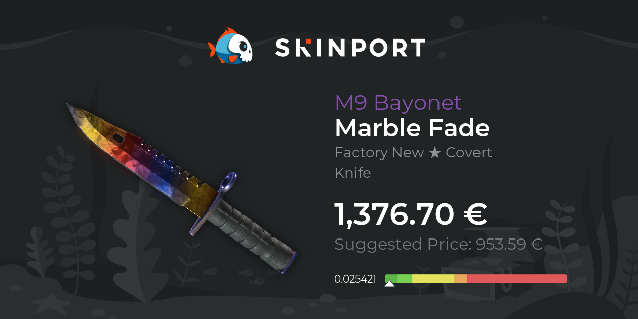 M9 Bayonet | Marble Fade (Factory New) - Counter-Strike 2 - Skinport