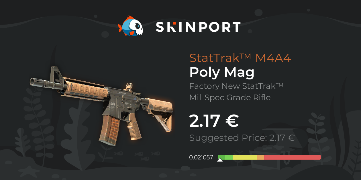 StatTrak™ M4A4 | Poly Mag (Factory New) - Counter-Strike 2 - Skinport