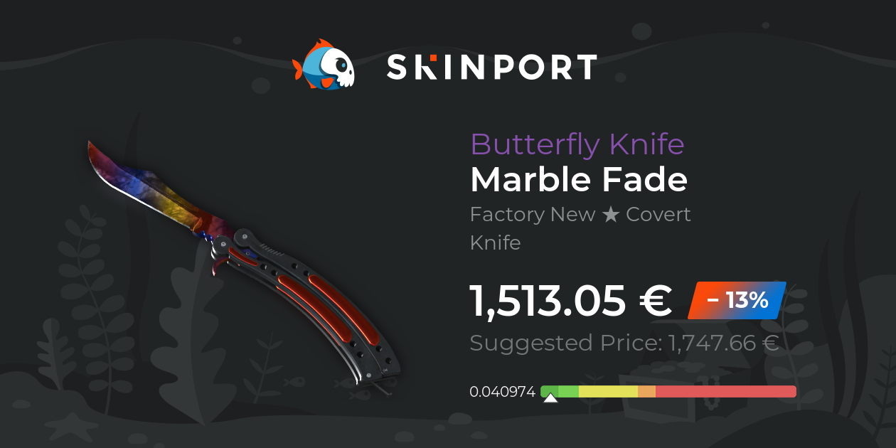 Butterfly Knife | Marble Fade (Factory New) - Counter-Strike 2 - Skinport