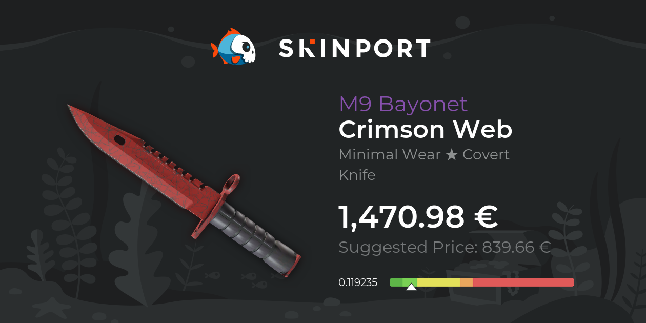 M9 Bayonet | Crimson Web (Minimal Wear) - Counter-Strike 2 - Skinport