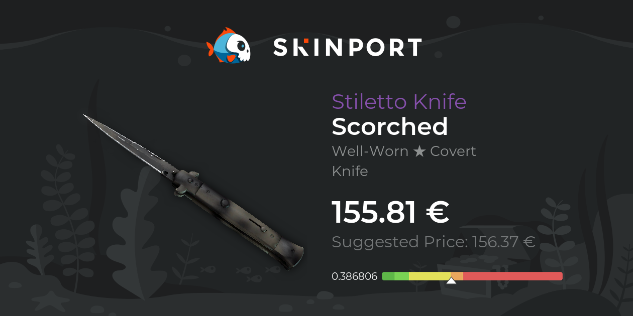 Stiletto Knife | Scorched (Well-Worn) - CS:GO - Skinport