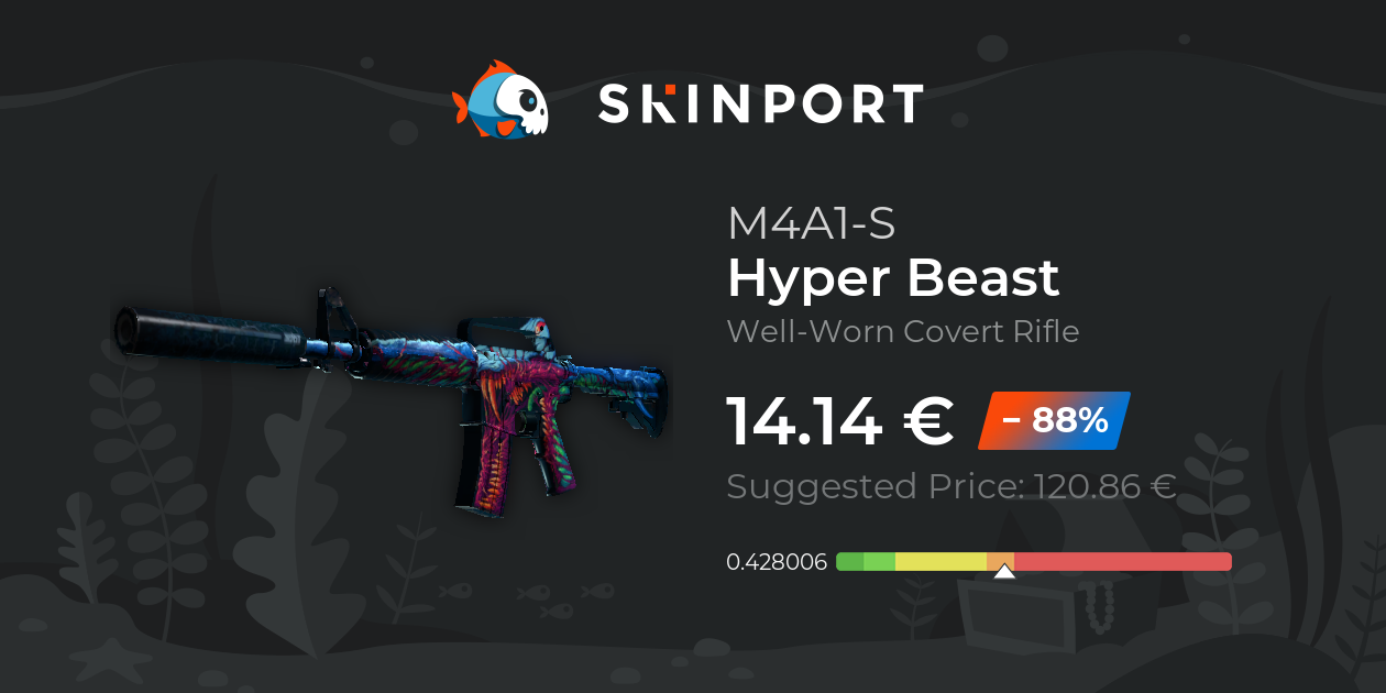 M4A1-S | Hyper Beast (Well-Worn) - CS2 - Skinport