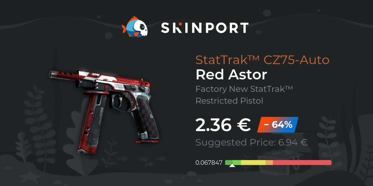 StatTrak™ CZ75-Auto | Red Astor (Factory New) - Counter-Strike 2 - Skinport