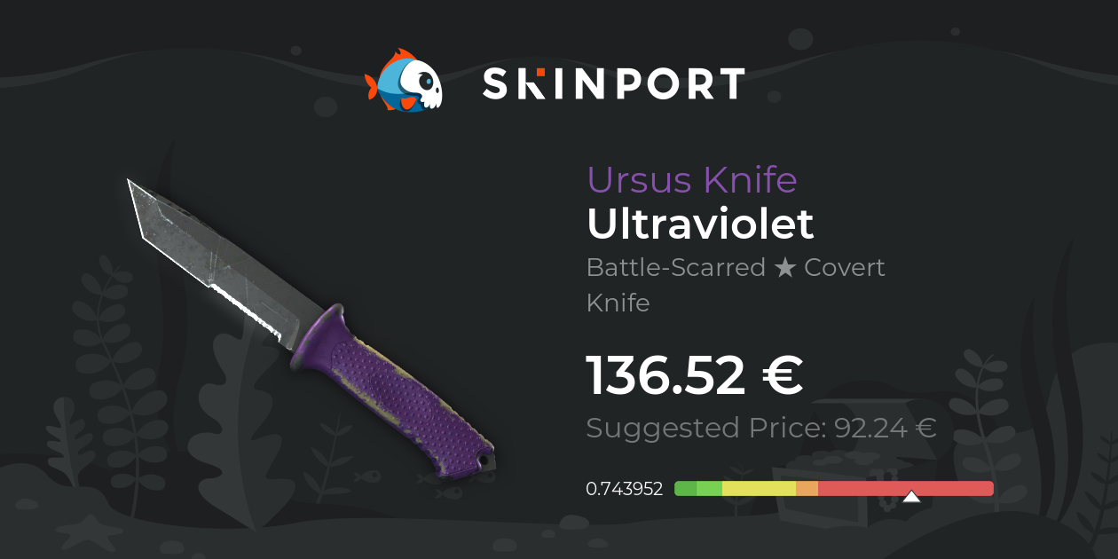Ursus Knife | Ultraviolet (Battle-Scarred) - Counter-Strike 2 - Skinport