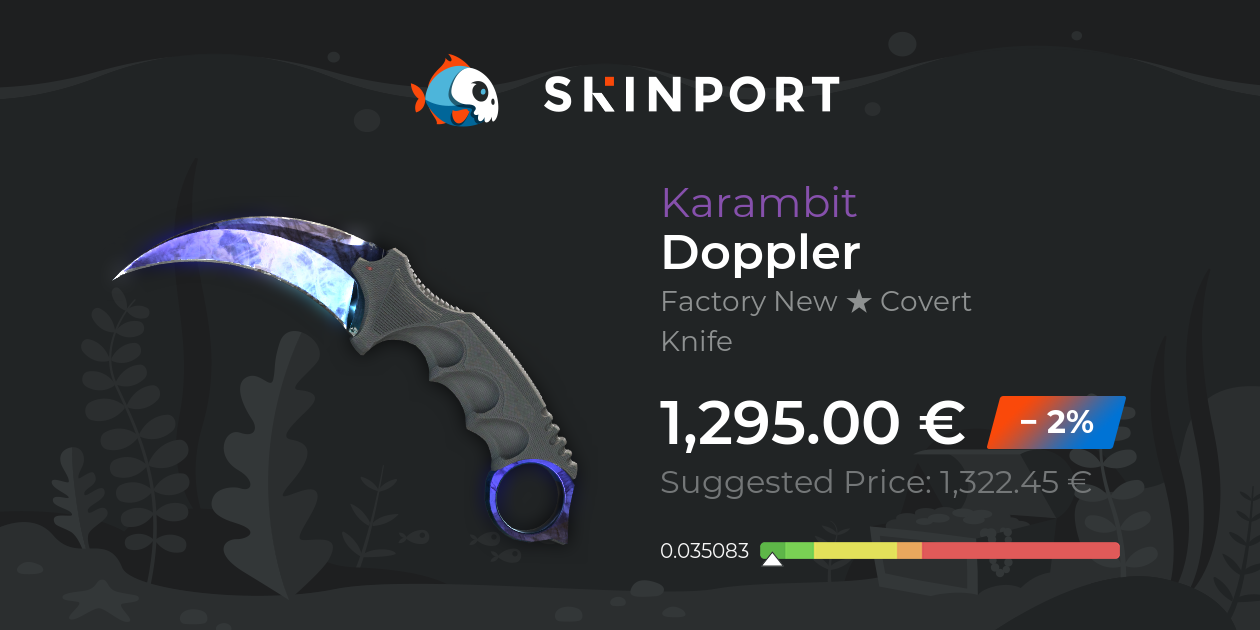 Karambit (★) | Doppler (Fabrikneu) - Counter-Strike 2 - Skinport