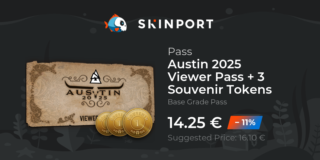 Austin 2025 Viewer Pass + 3 Souvenir Tokens - Counter-Strike 2 - Skinport