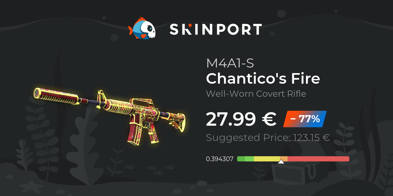 M4A1-S | Chantico's Fire (Well-Worn) - Counter-Strike 2 - Skinport