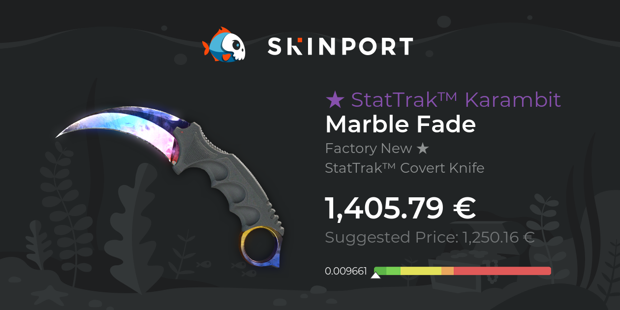 StatTrak™ Karambit | Marble Fade (Factory New) - Counter-Strike 2 ...