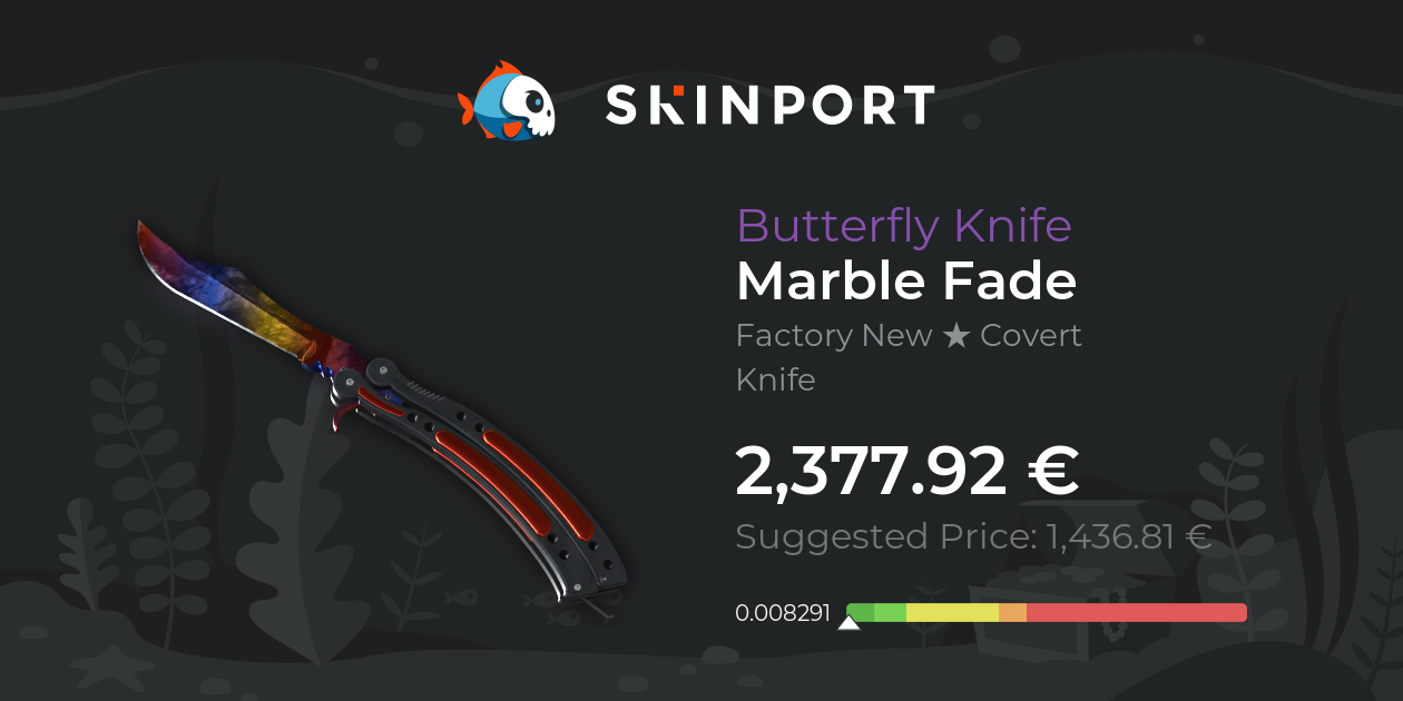 Butterfly Knife | Marble Fade (Factory New) - Counter-Strike 2 - Skinport