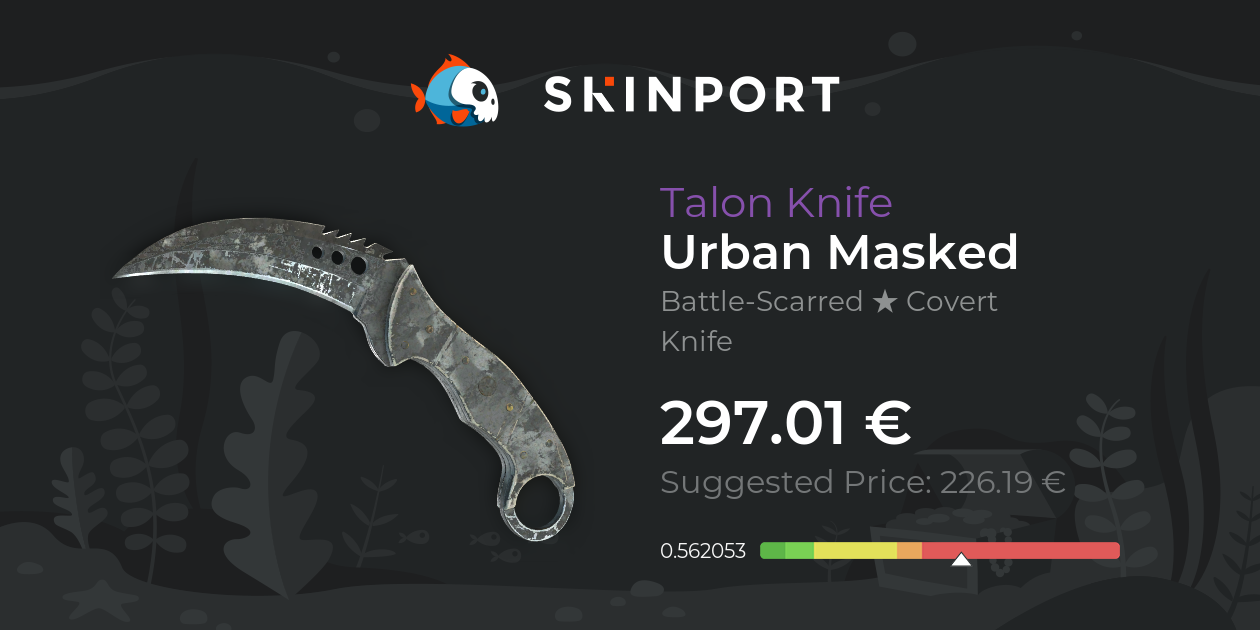 Talon Knife | Urban Masked (Battle-Scarred) - Counter-Strike 2 - Skinport