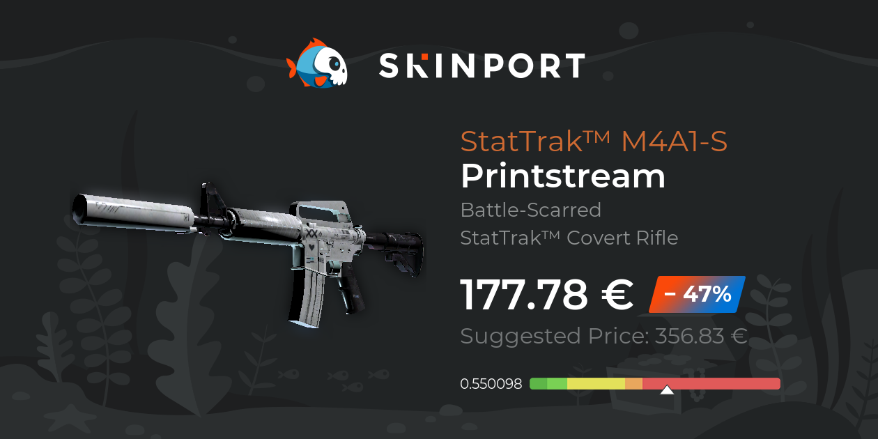 StatTrak™ M4A1-S | Printstream (Battle-Scarred) - Counter-Strike 2 ...