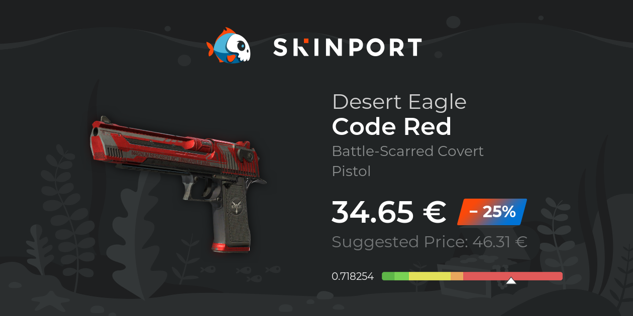 Desert Eagle | Code Red (Battle-Scarred) - Counter-Strike 2 - Skinport