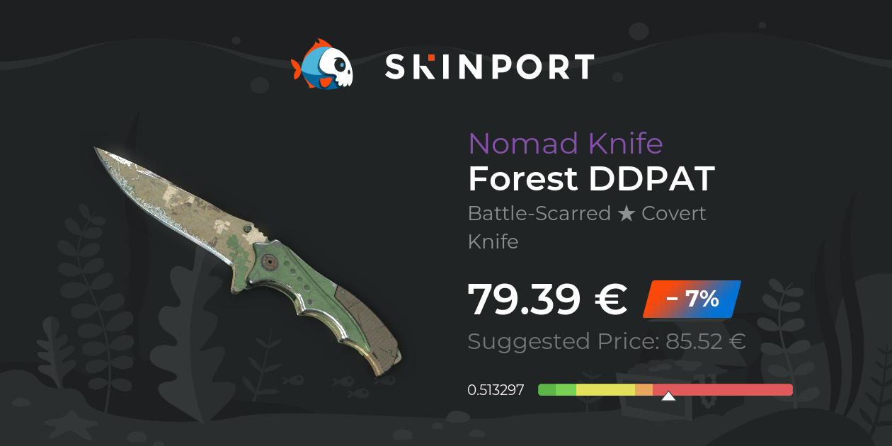 Nomad Knife | Forest DDPAT (Battle-Scarred) - Counter-Strike 2 - Skinport