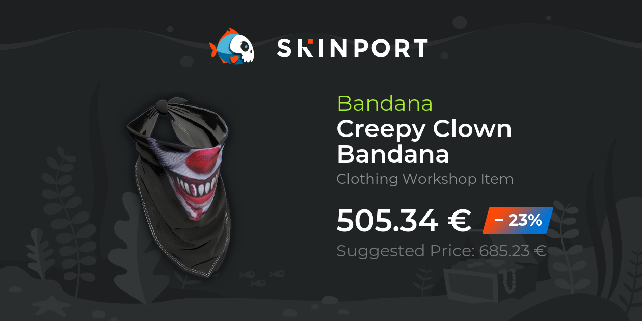 Creepy Clown Bandana - Rust - Skinport