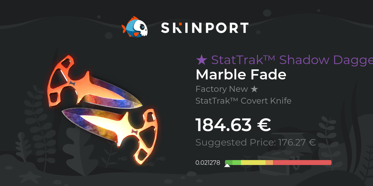 StatTrak™ Shadow Daggers | Marble Fade (Factory New) - Counter-Strike 2 ...
