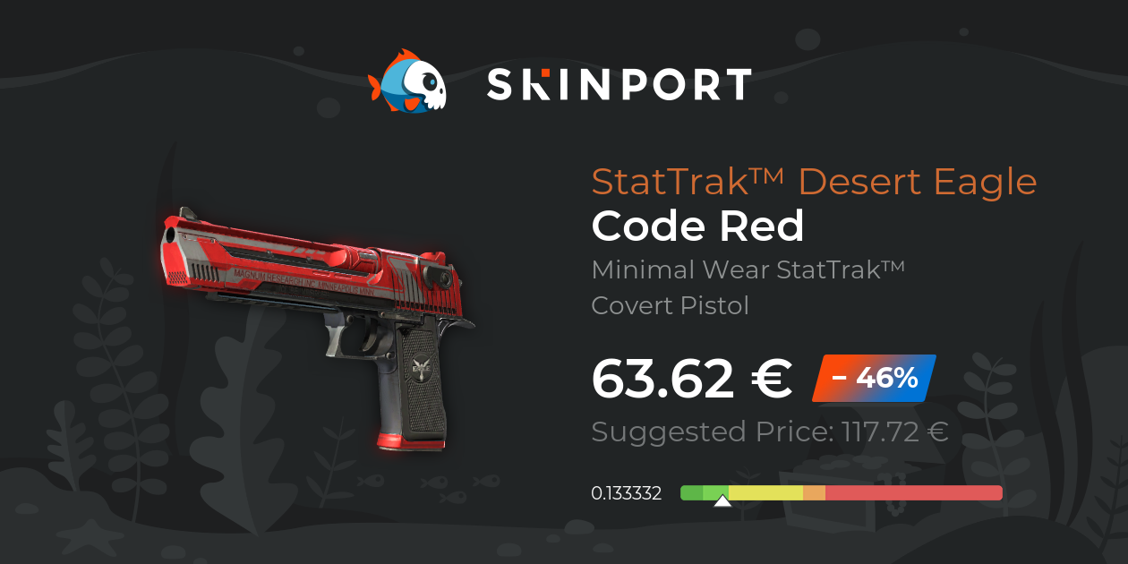 StatTrak™ Desert Eagle | Code Red (Minimal Wear) - Counter-Strike 2 ...