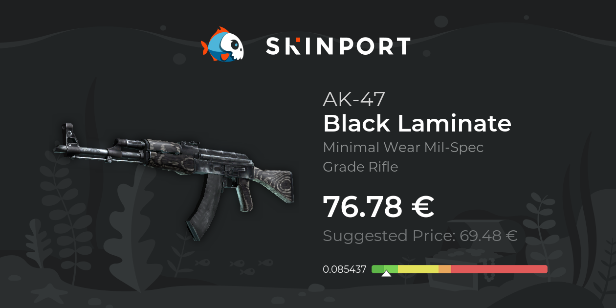 AK-47 | Black Laminate (Minimal Wear) - Counter-Strike 2 - Skinport